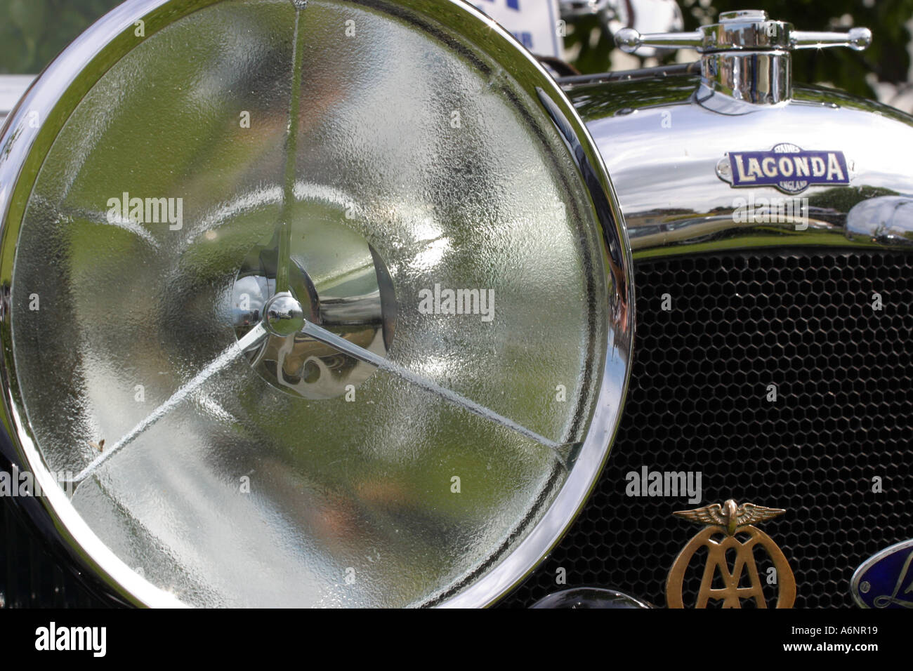 Lagonda vintage classic sport car with large headlamp Stock Photo - Alamy