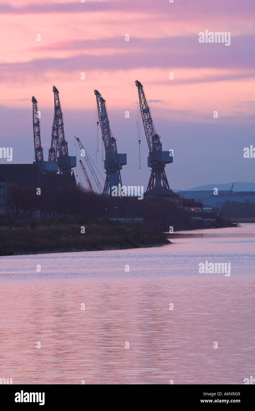 Govan Shipyard cranes on the River Clyde, Glasgow, Scotland Stock Photo ...