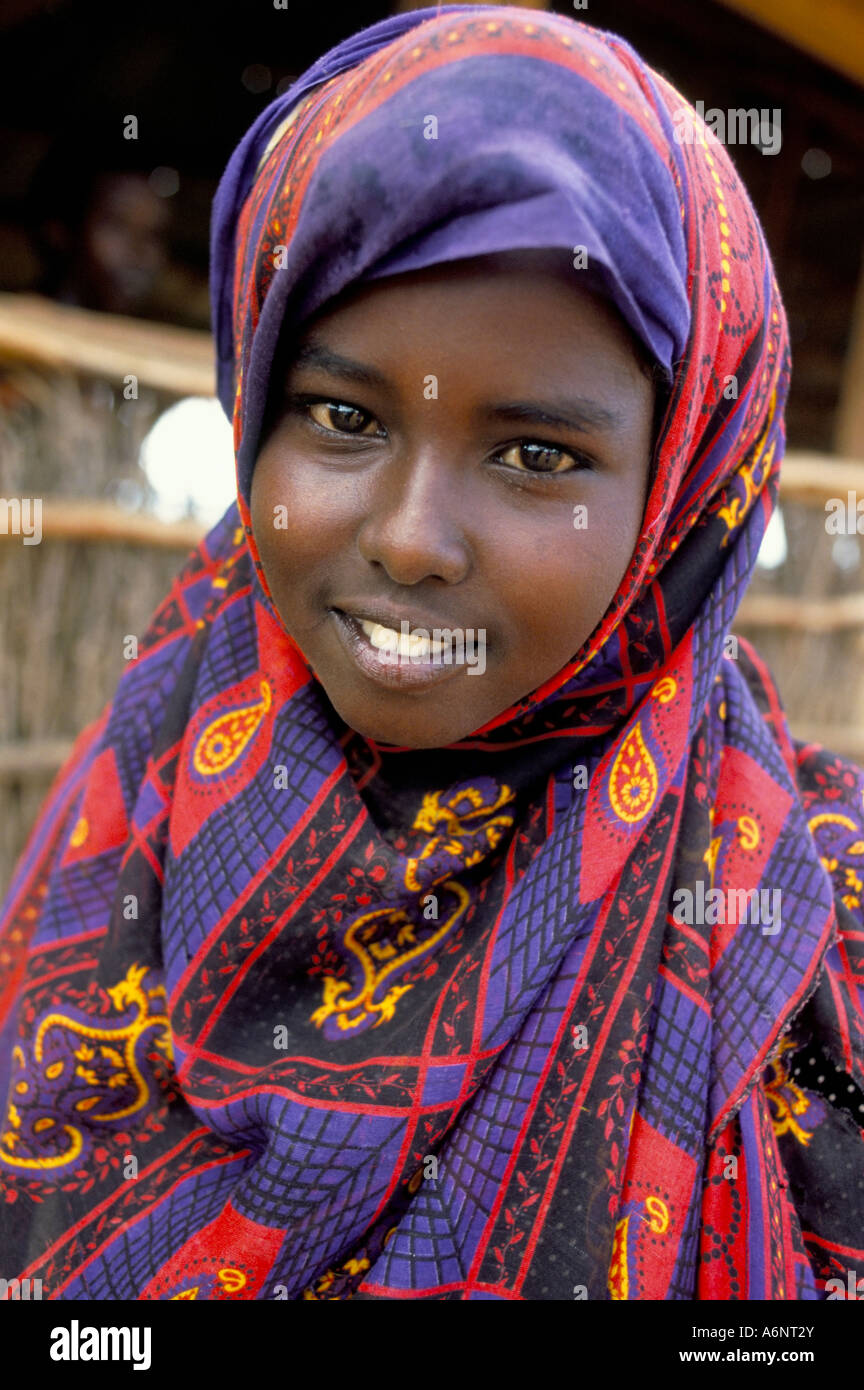 Portrait of a Somali girl Dadaab Kenya East Africa Africa Stock Photo ...