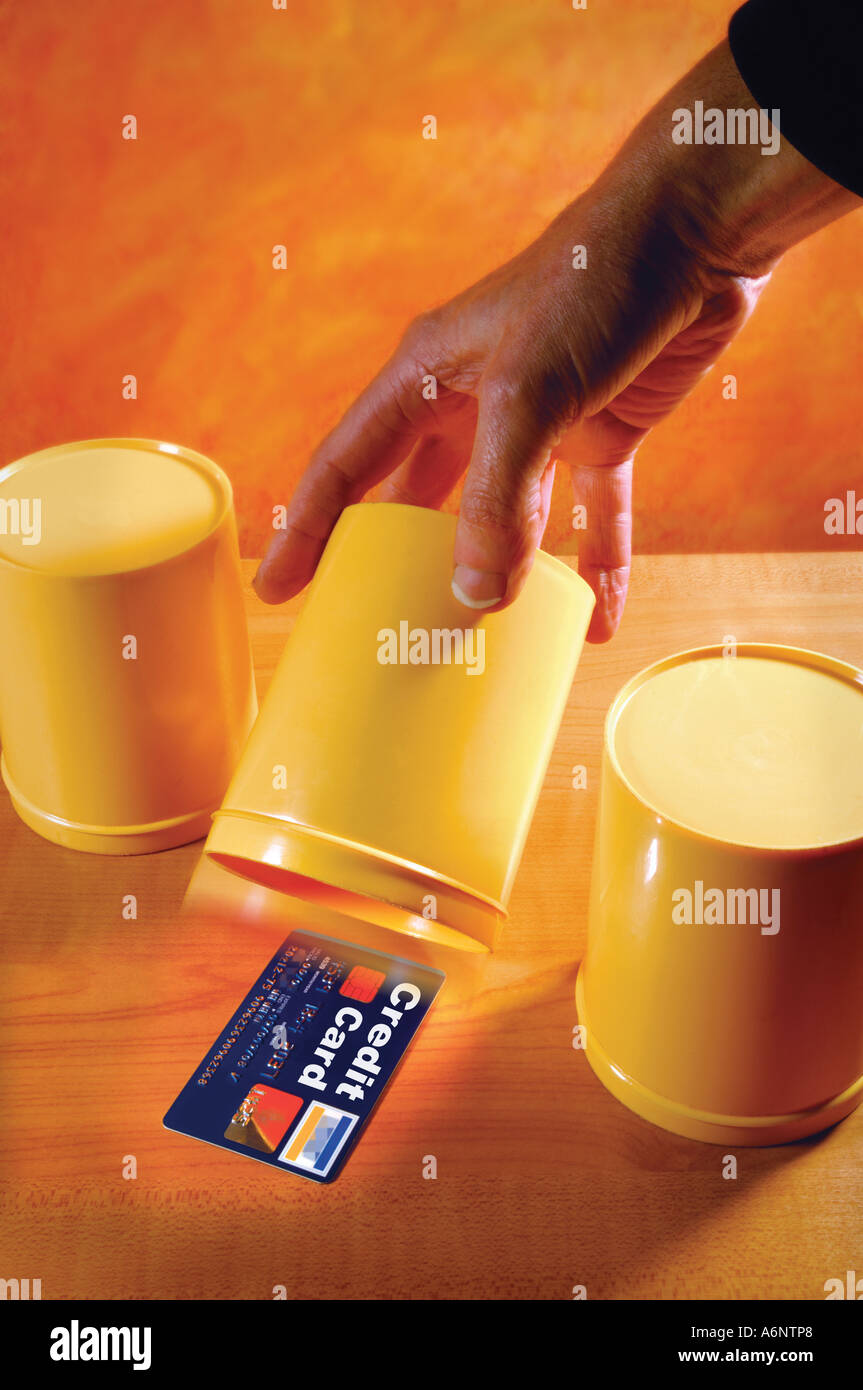 financial trick using credit card Stock Photo - Alamy