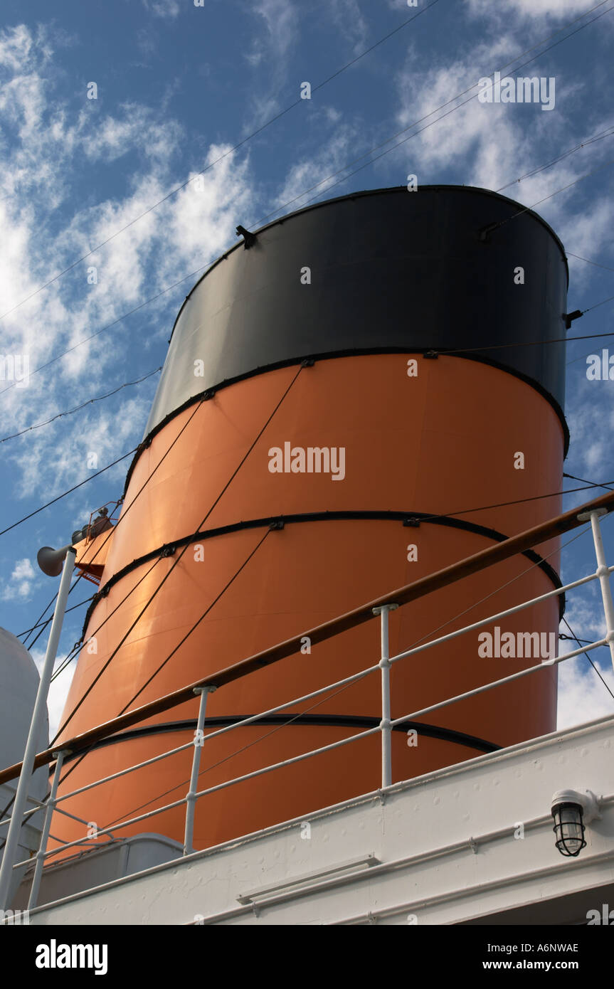 Funnel on The Queen Mary in Long Beach ocean liner turned historic ...