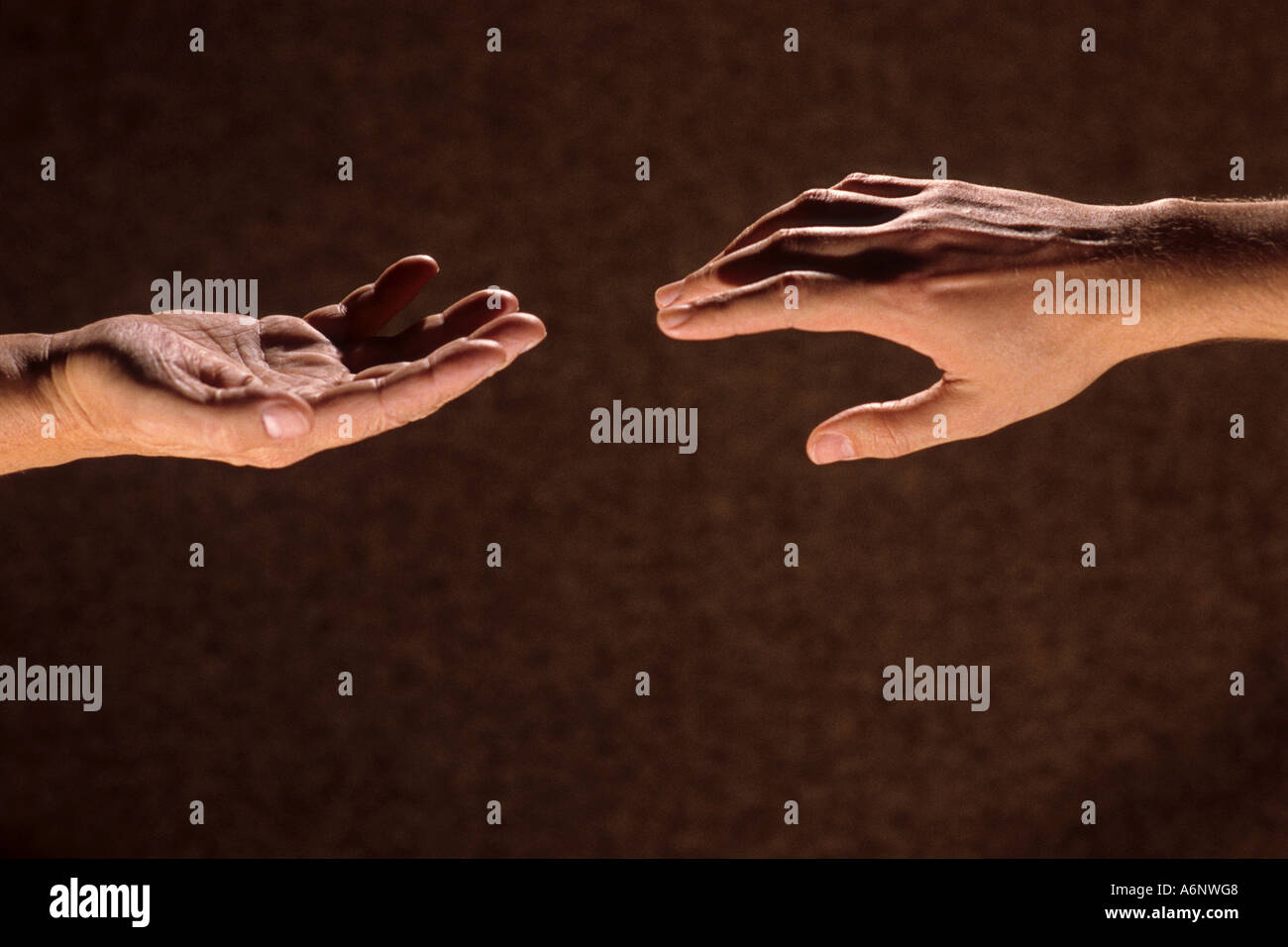 Two hands reaching out other hi-res stock photography and images - Alamy