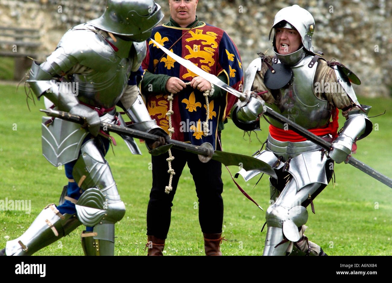 Fighting old battles Staging a medieval tournament Stock Photo - Alamy