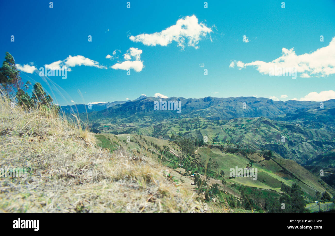 The Andes: View from ridge behind Black Sheep Inn Eco-lodge Chugchilan ...