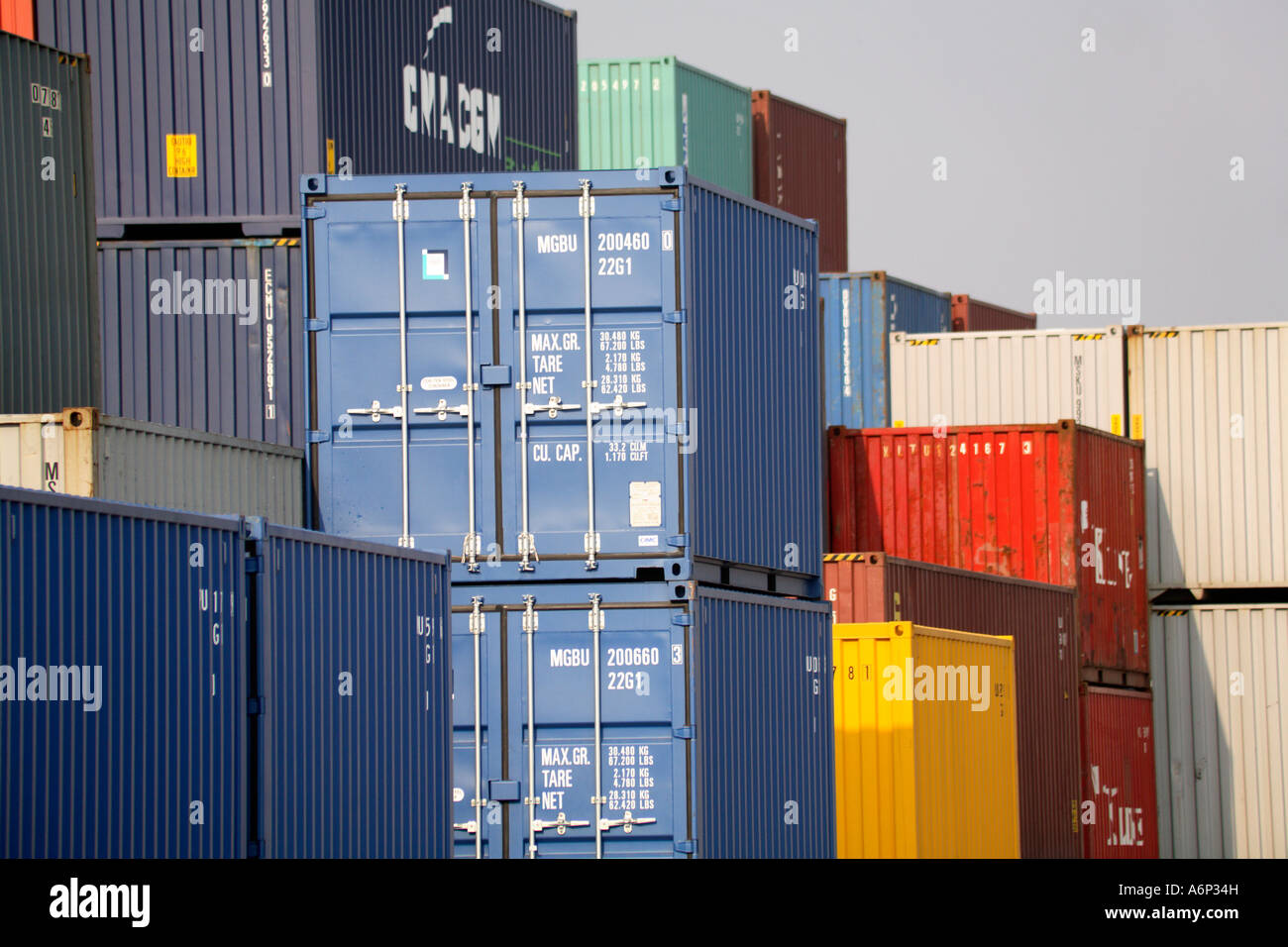 Container freight at Containerbase Leeds West Yorkshire England Stock ...