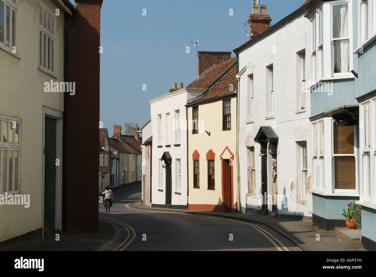 Axbridge Somerset England Georgian housing, the High Street. HOMER ...