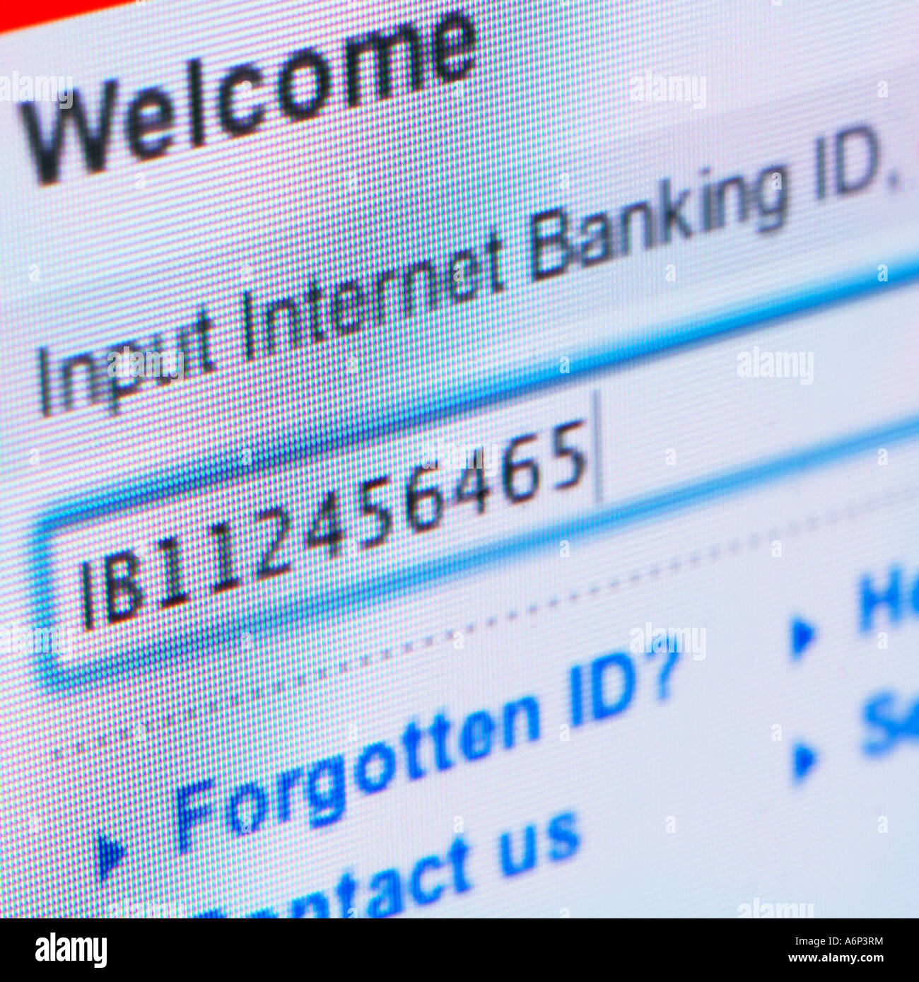 internet banking log-in Stock Photo - Alamy