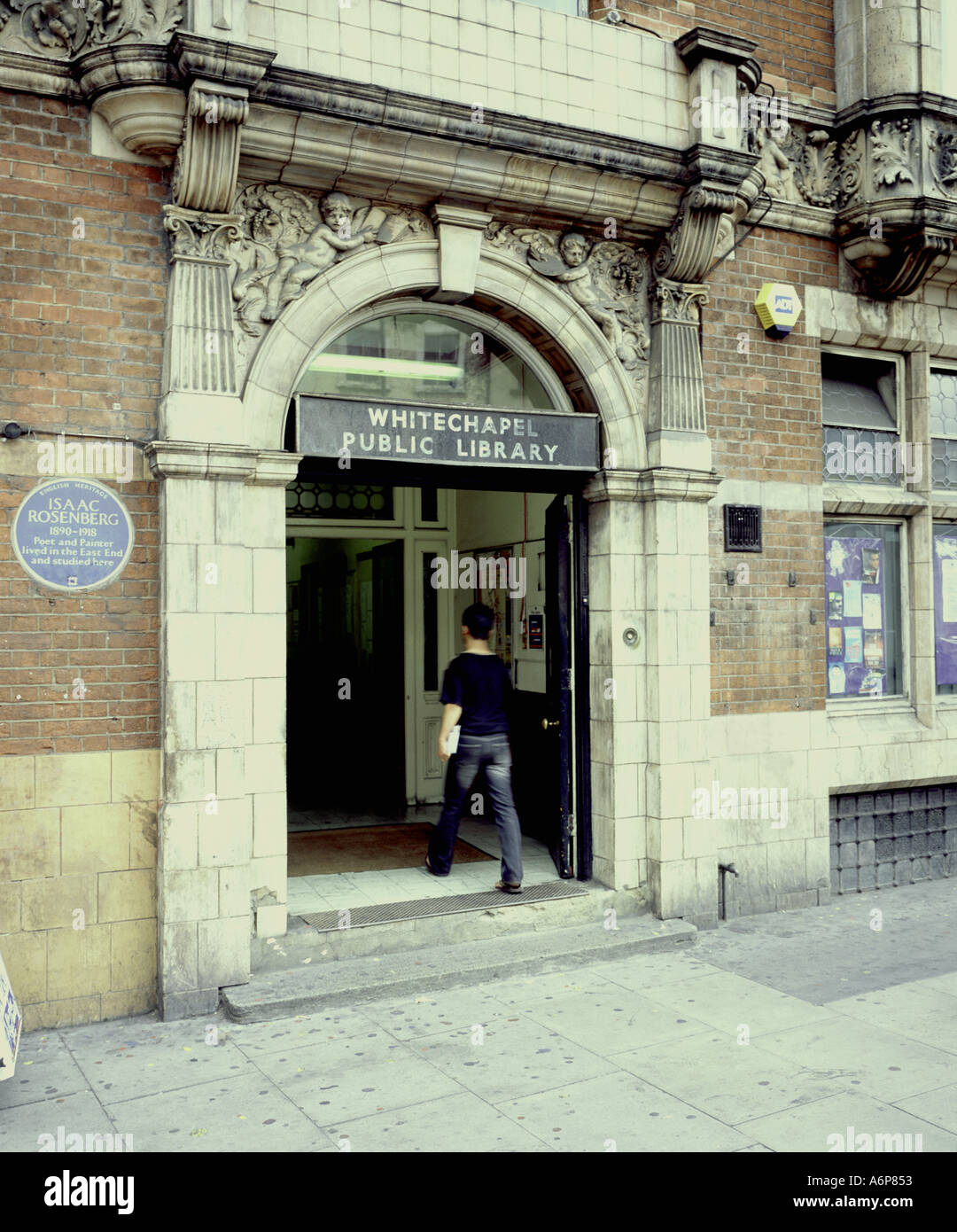Whitechapel public library high street entrance east end of London ...