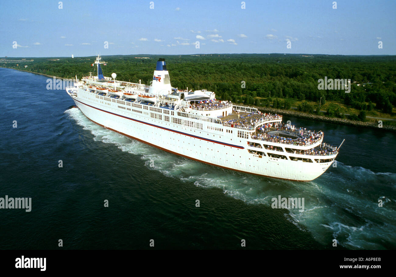 Cruise Ship sails through the Cape Cod Canal Massachusetts USA Stock ...
