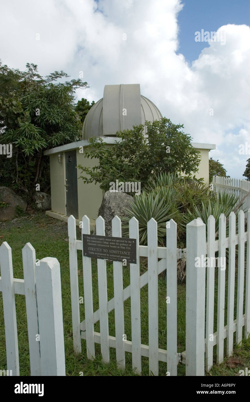 The small white British Virgin Islands Briercliffe-Davis Observatory ...