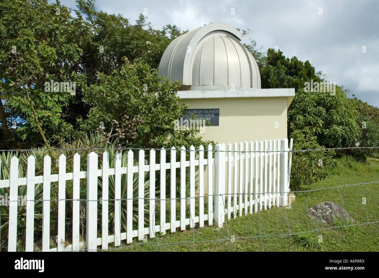 The small white British Virgin Islands Briercliffe-Davis Observatory ...