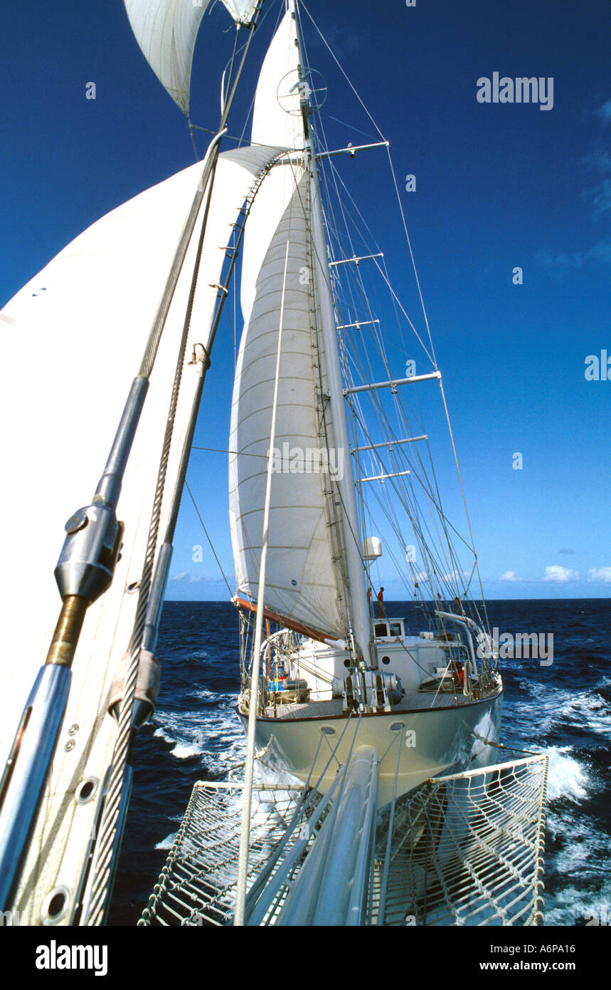 Three Masted Staysail Schooner Stock Photo - Alamy