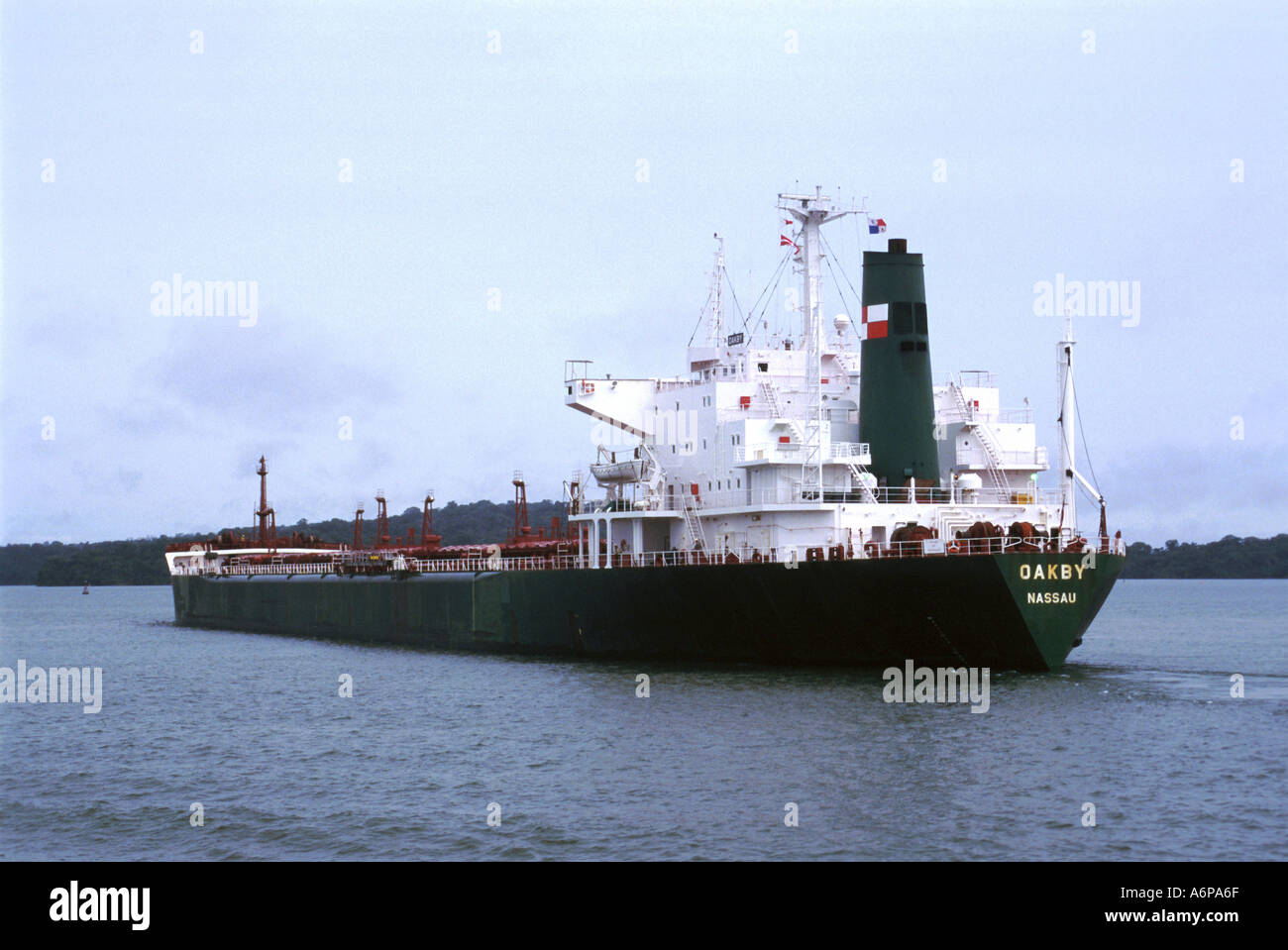 Oil Tanker in the Panama Canal Stock Photo - Alamy