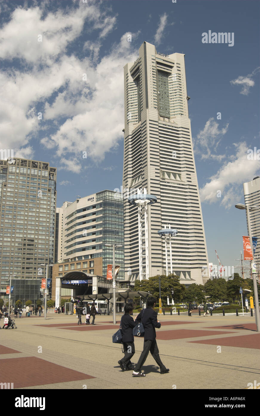 Landmark Tower Japan's tallest building docklands Yokohama Japan Stock ...