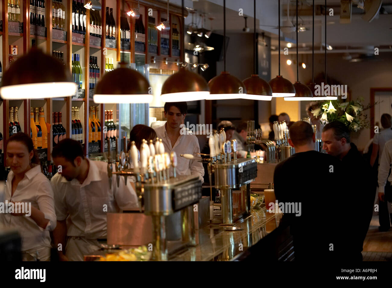 A busy bar counter Stock Photo - Alamy