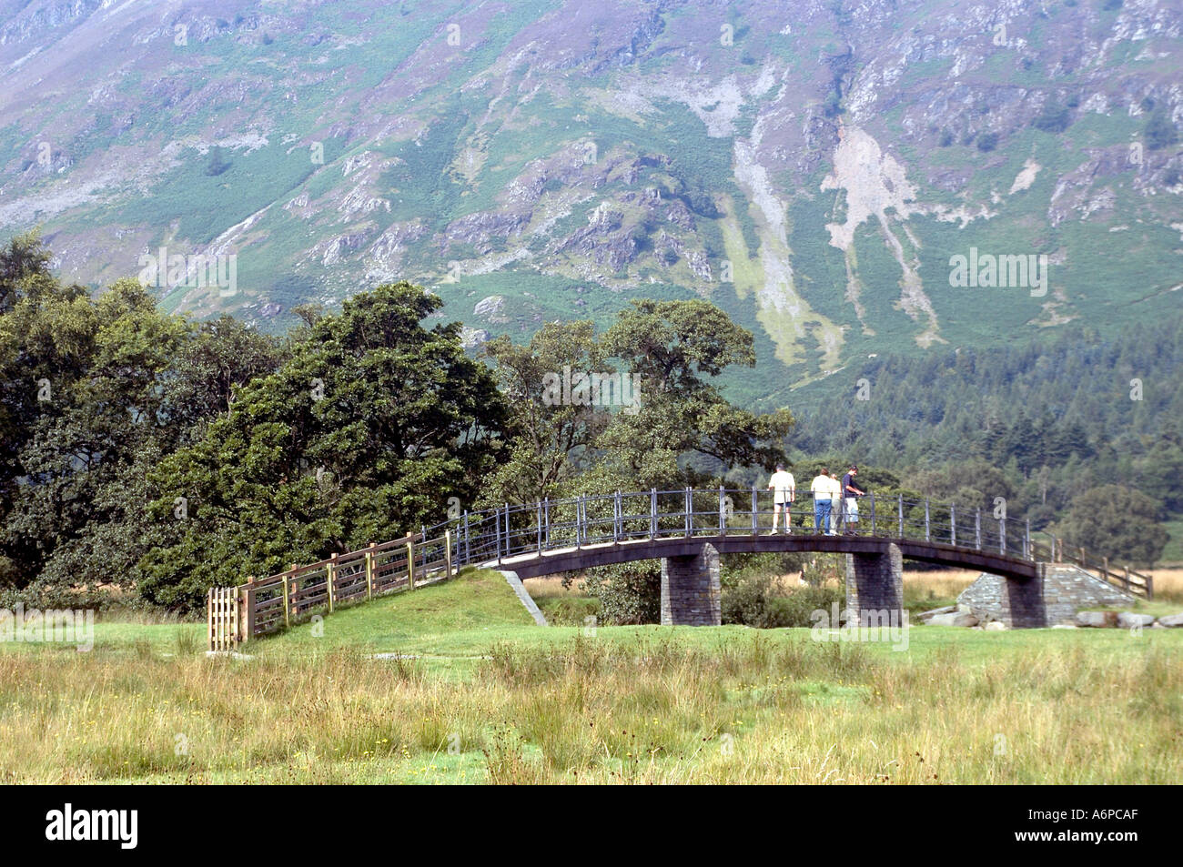 Foot Bridge over the River Derwent Stock Photo - Alamy