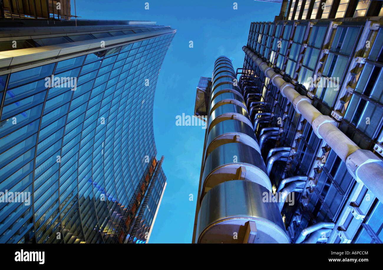 Lloyds Insurance building in City of London financial district of ...