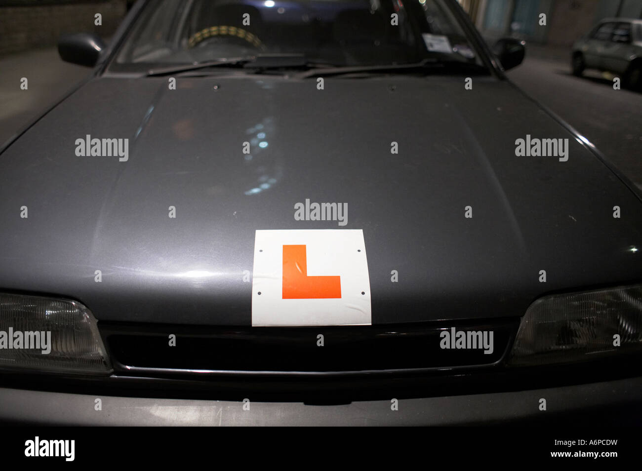 Red learner driver car hi-res stock photography and images - Alamy