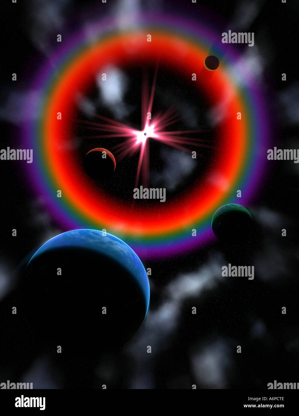 Alien Solar System Stock Photo - Alamy