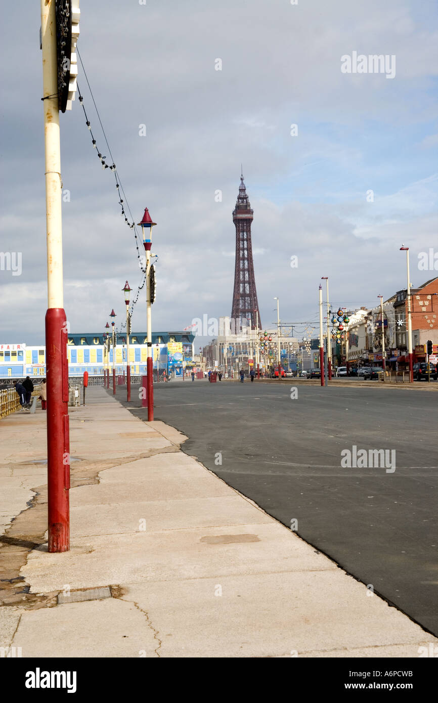 The promenade and the Tower,Blackpool,Lancashire,England Stock Photo ...