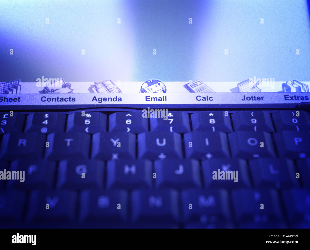 email icon on PDA computer Stock Photo - Alamy