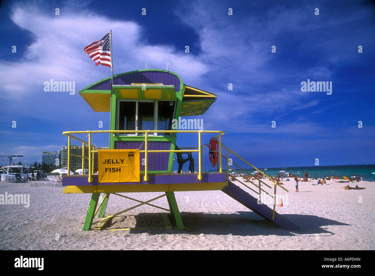 South Beach art deco lifeguard station , Miami Stock Photo - Alamy