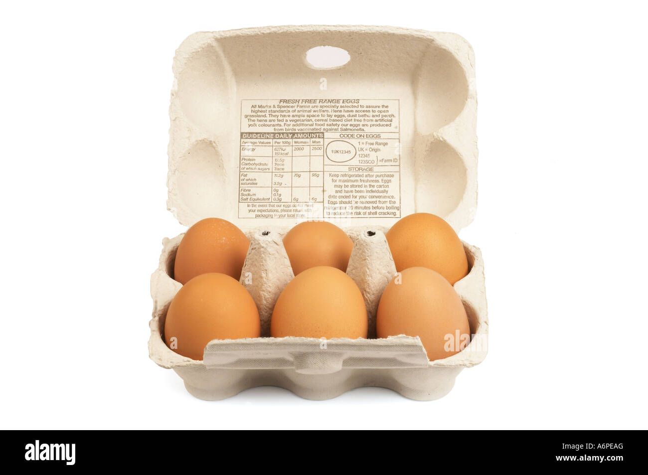 Free Range eggs in eggbox Stock Photo - Alamy