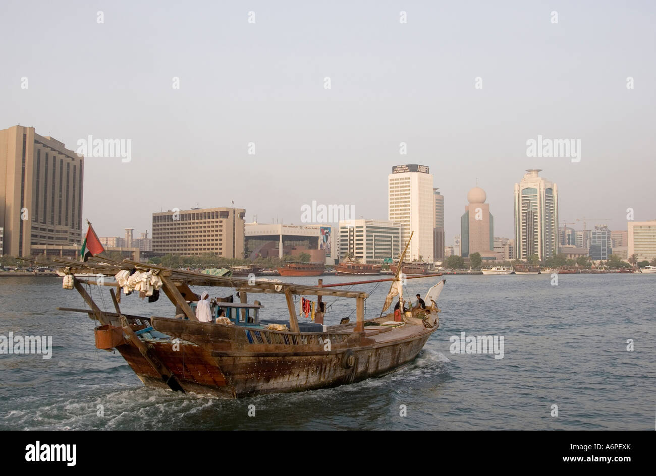 Empty Cargo Dhow on Dubai Creek Stock Photo - Alamy