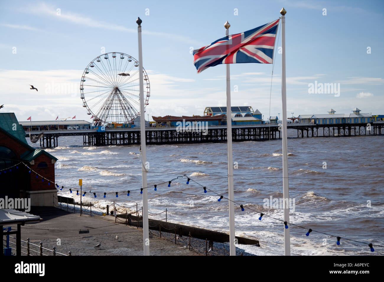 Fun fair on central pier,Blackpool,Lancashire,England Stock Photo - Alamy