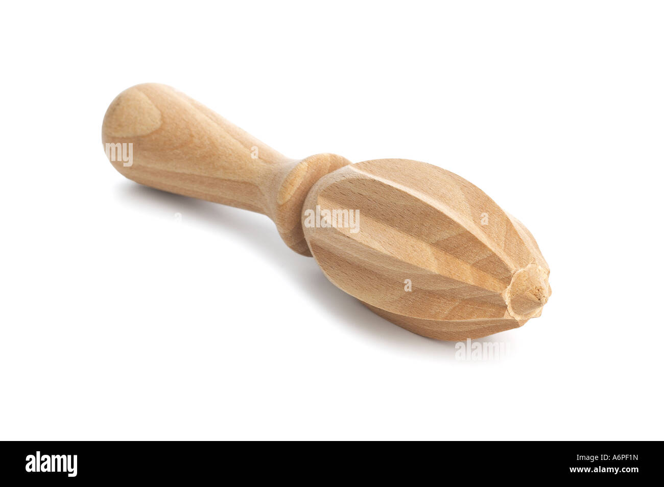 Wooden reamer for juicing citrus fruit Stock Photo - Alamy