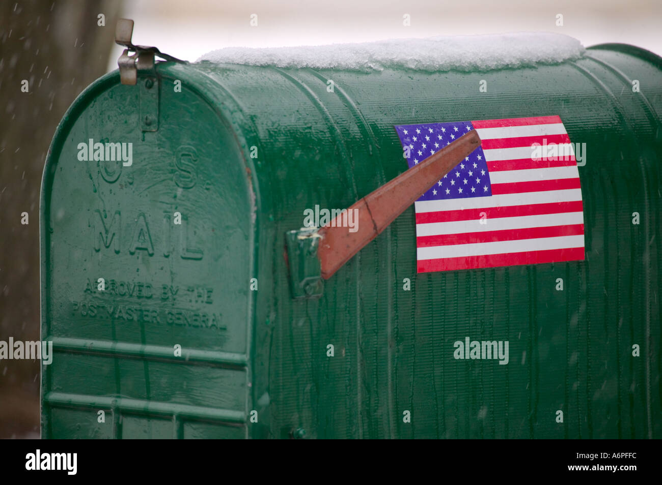 Mail box with American flag symbol Stock Photo - Alamy