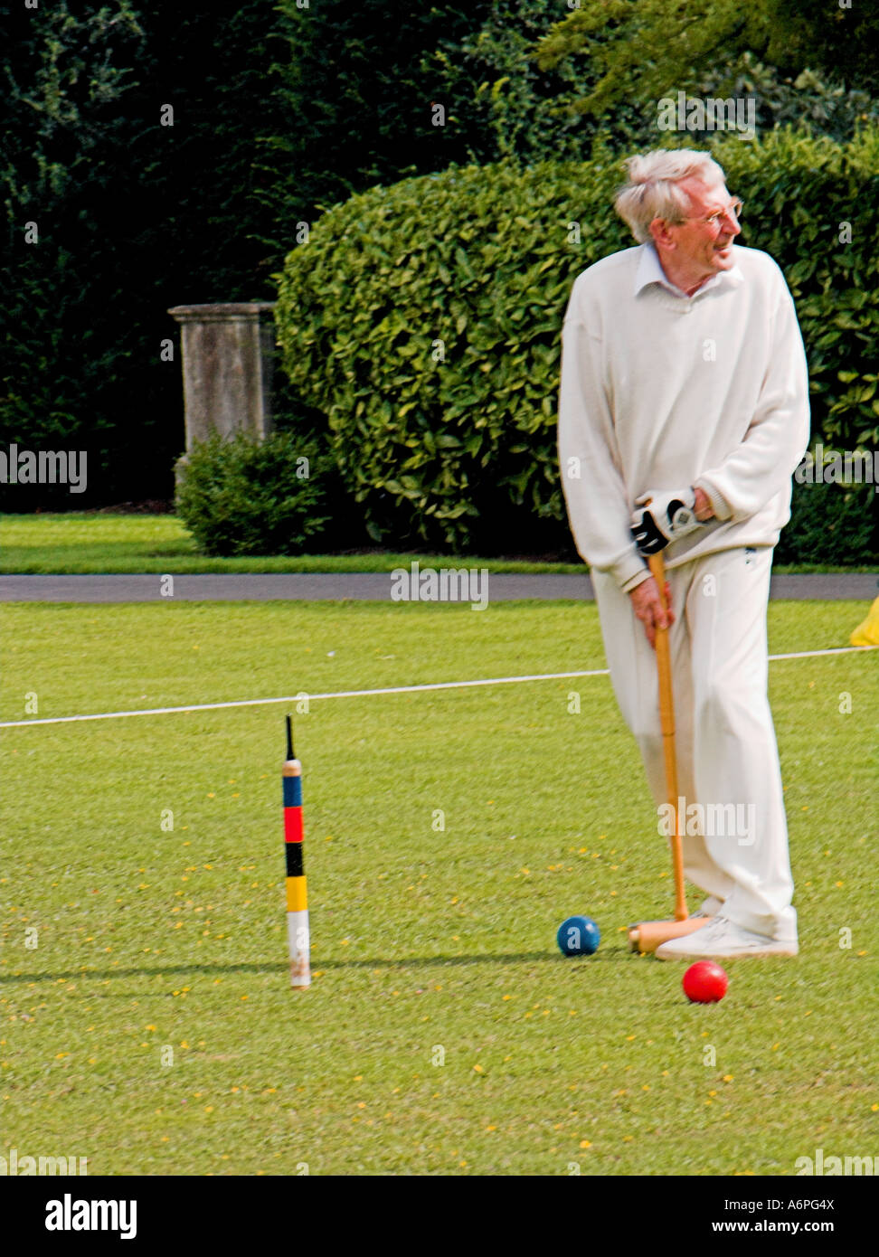 Croquet on the lawn Stock Photo - Alamy