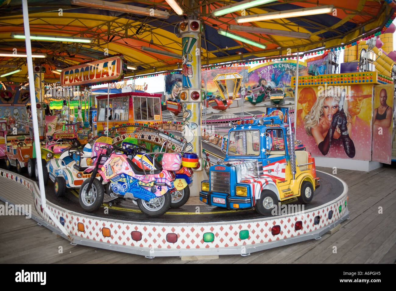 Fun fair on south pier, Blackpool,Lancashire,England Stock Photo - Alamy