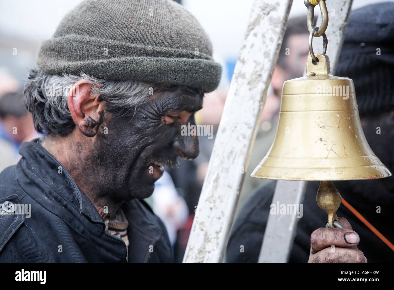 Fisherman Ringing Bell At The Carnival Of The Goat Festival Skyros ...