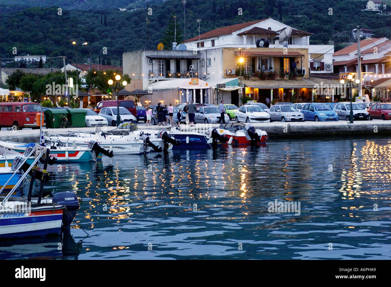 Corfu Evening at Kassiopi harbour Corfu Stock Photo: 3795368 - Alamy
