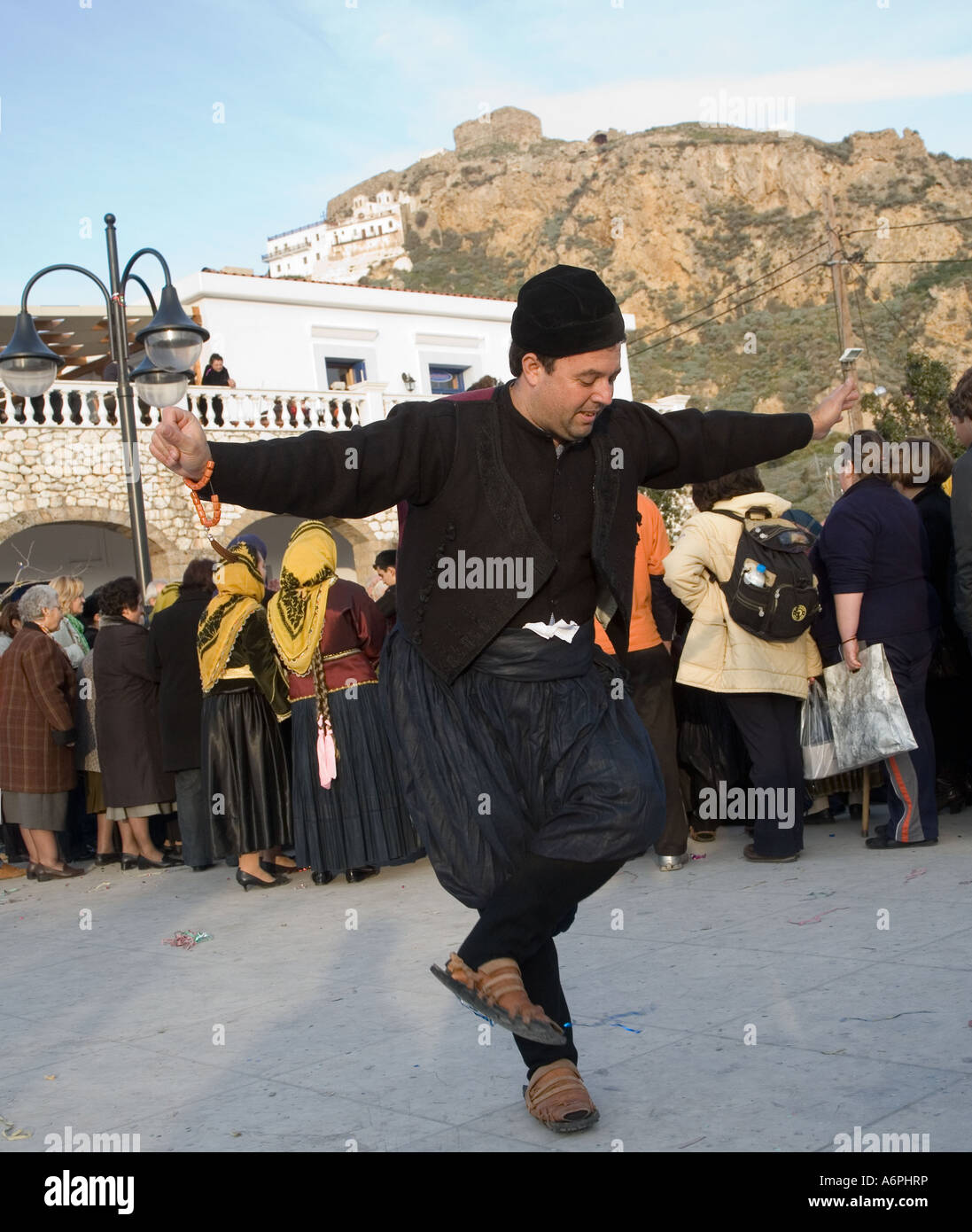 Male Dancer At The Clean Monday Aprokreas Celebrations Skyrian Festival ...