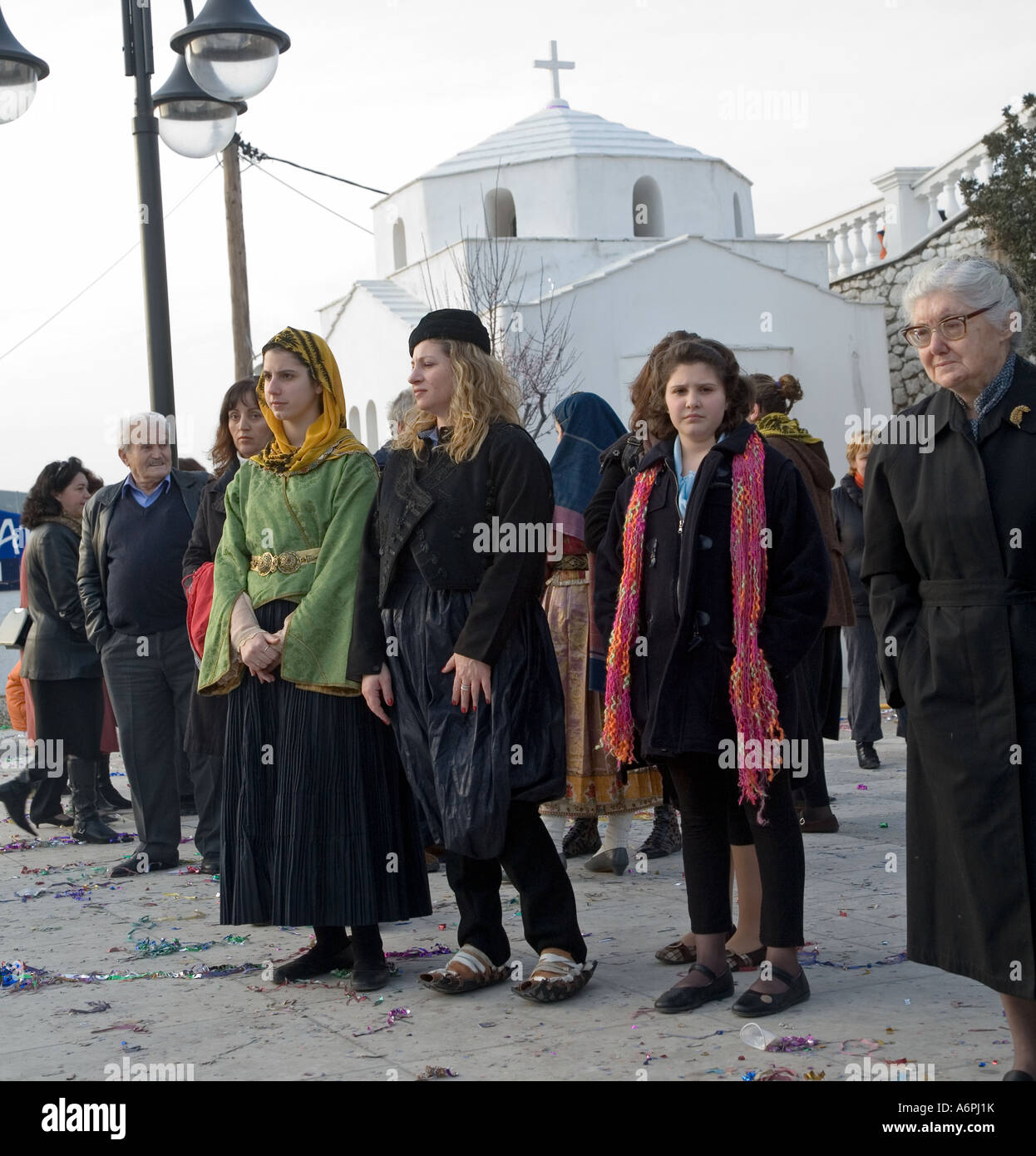 Local People At The Clean Monday Celebrations Aprokreas Skyrian ...