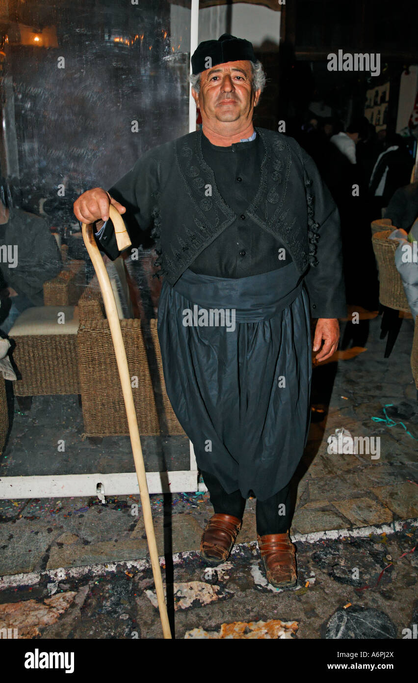Traditional Goatherder At Clean Monday Celebrations Aprokreas Skyrian ...