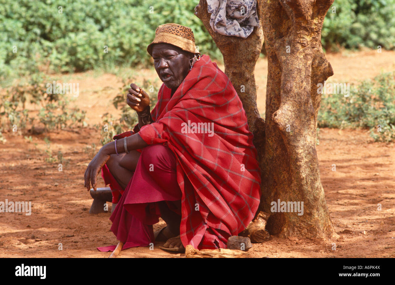 Masai Chief Kenya Eastern Africa Stock Photo - Alamy