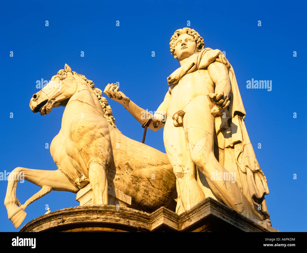 The Dioscuri Statue Piazza Del Campidoglio Rome Italy Europe Stock ...