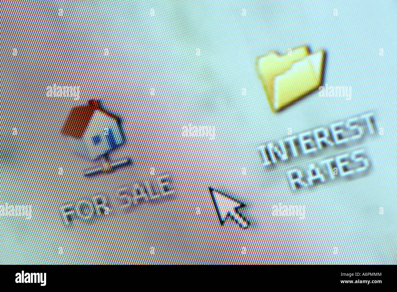 Computer symbols of house and file Stock Photo - Alamy