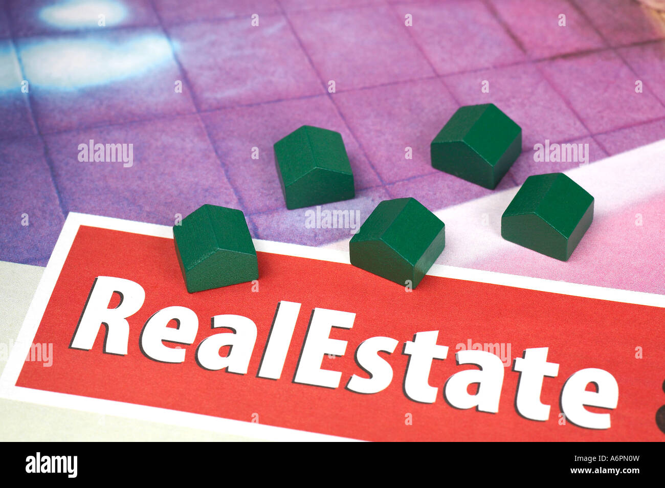 Monopoly wooden houses hi-res stock photography and images - Alamy