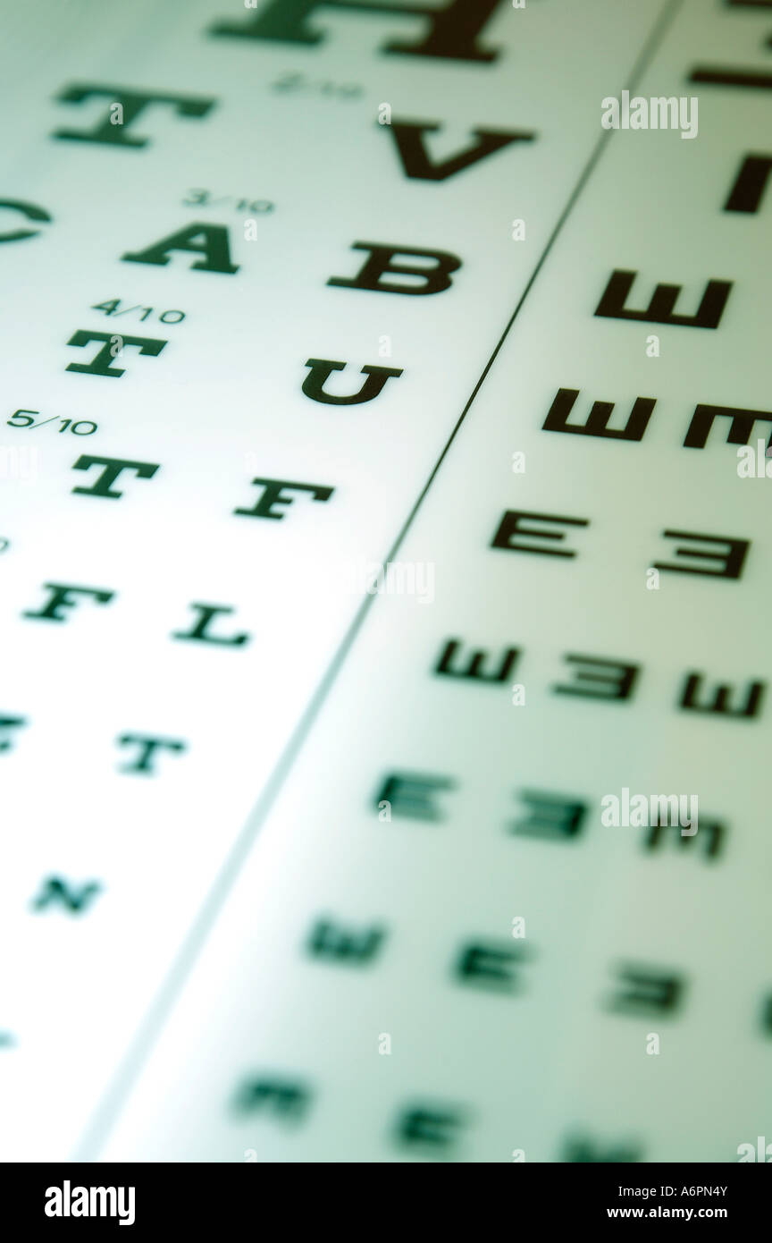 Chart to test sight Stock Photo - Alamy
