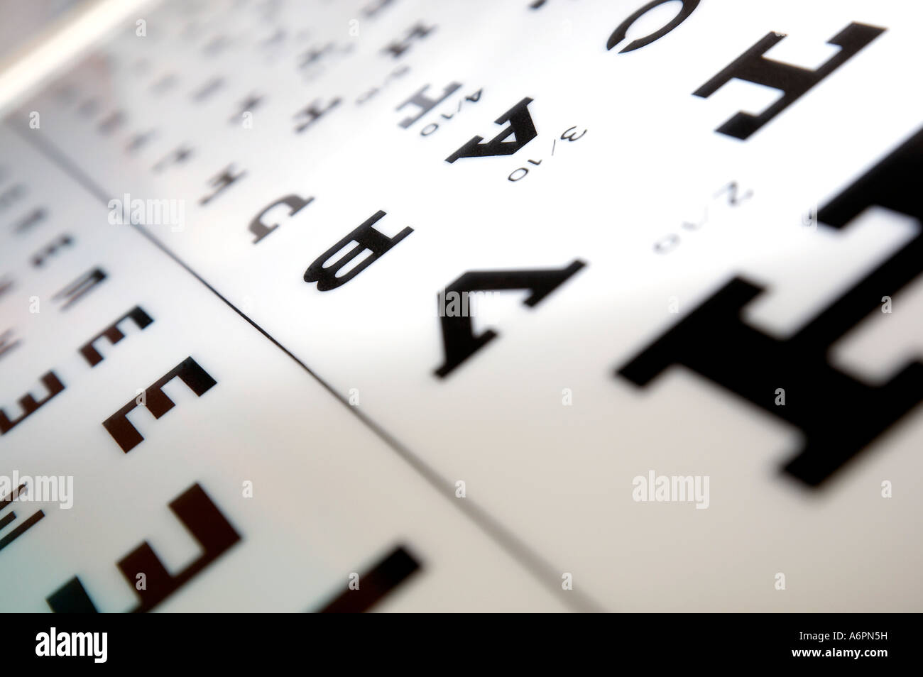 Chart to test sight Stock Photo - Alamy