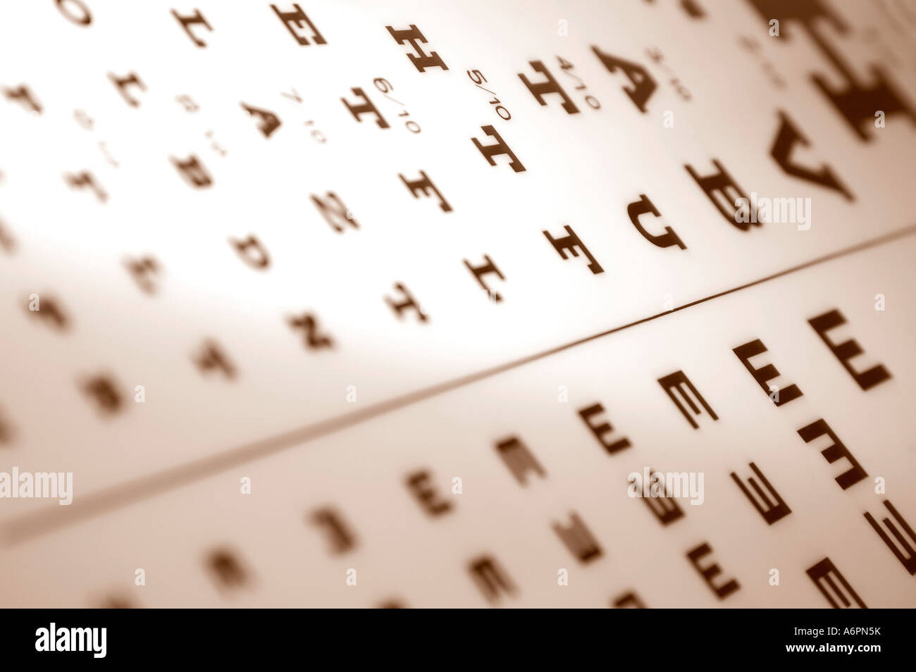 Chart to test sight Stock Photo - Alamy