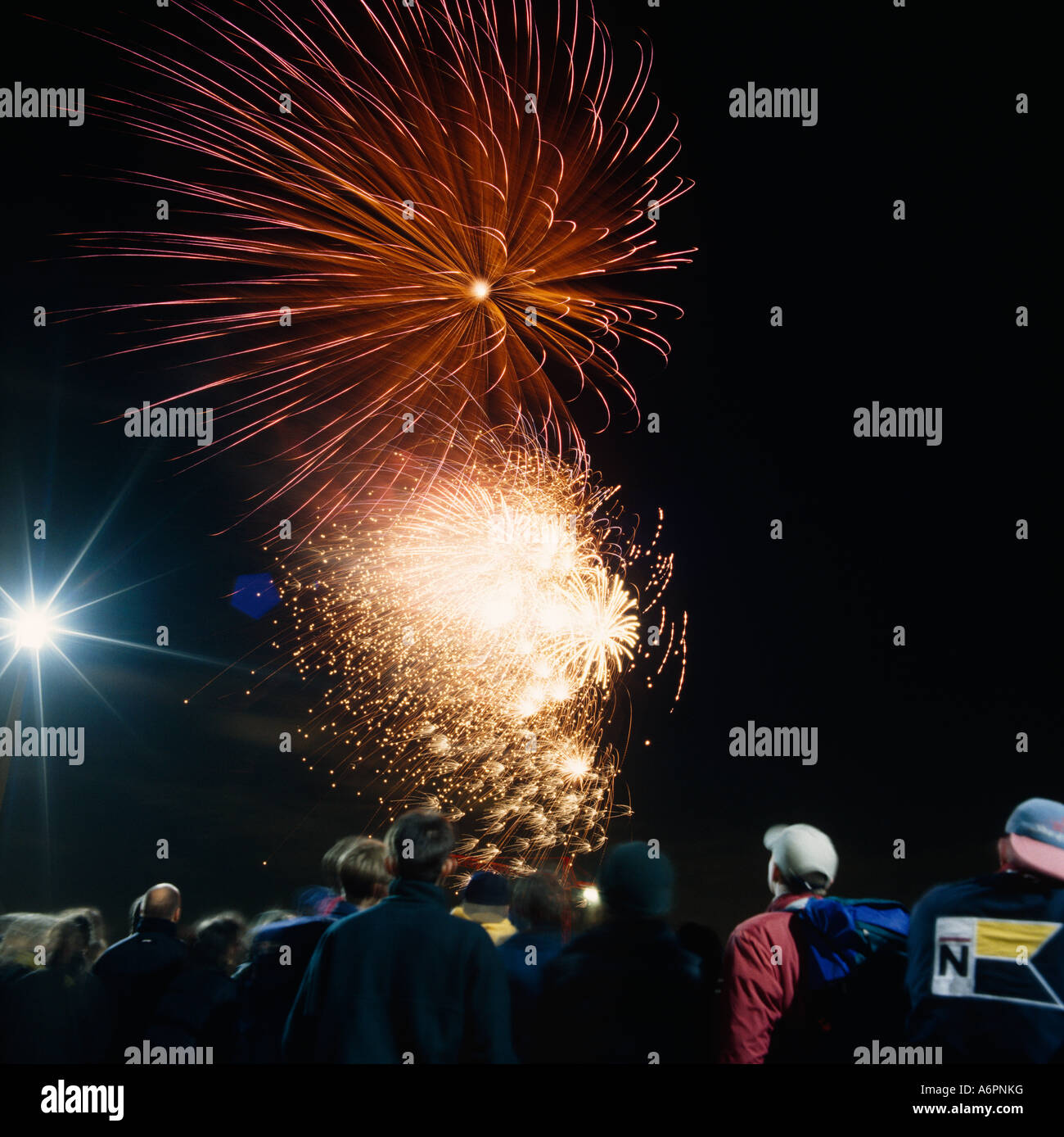 Fireworks In Brokham Surrey UK Europe Stock Photo - Alamy