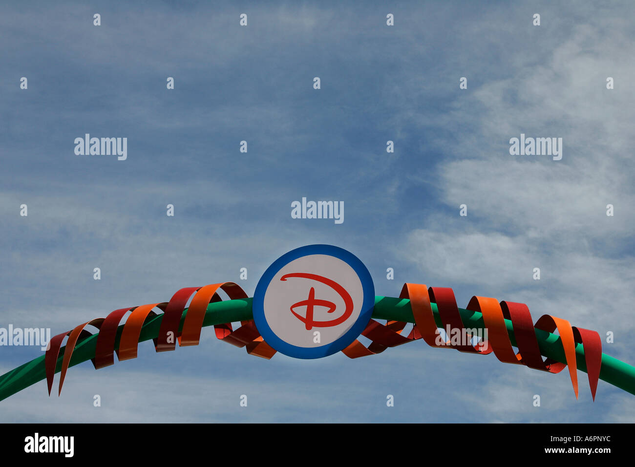 Entrance logo totem Magic Kingdom at Walt Disney World in Lake Buena ...
