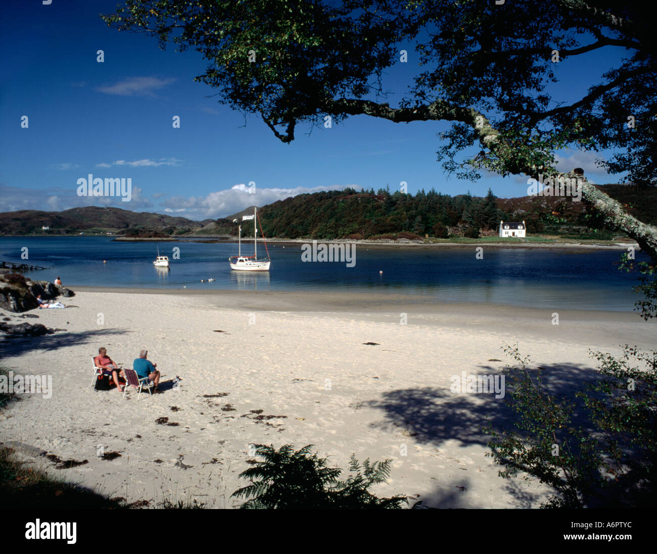 The Silver Sands of Morar, on the west coast of Scotland Stock Photo ...