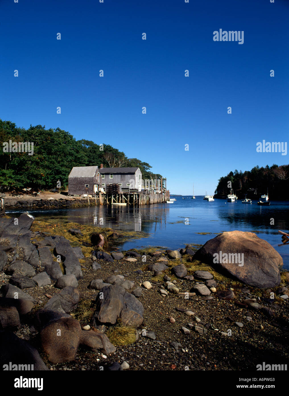 Back Cove, Maine on America's east coast Stock Photo - Alamy