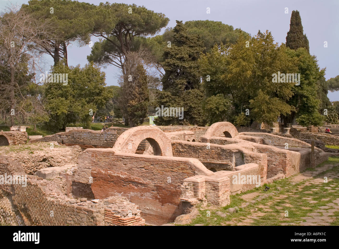 Ruined roman houses Stock Photo - Alamy